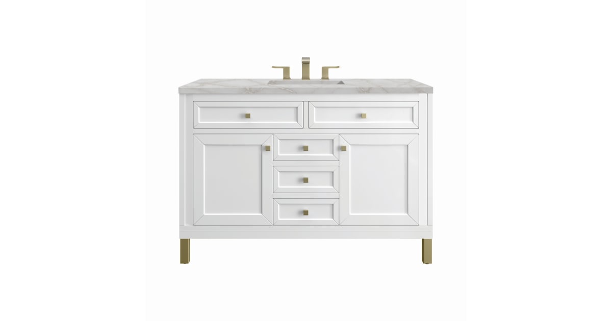 James Martin Vanities 305-V48-GW-3VSL Chicago 48" Single Basin Wood ...