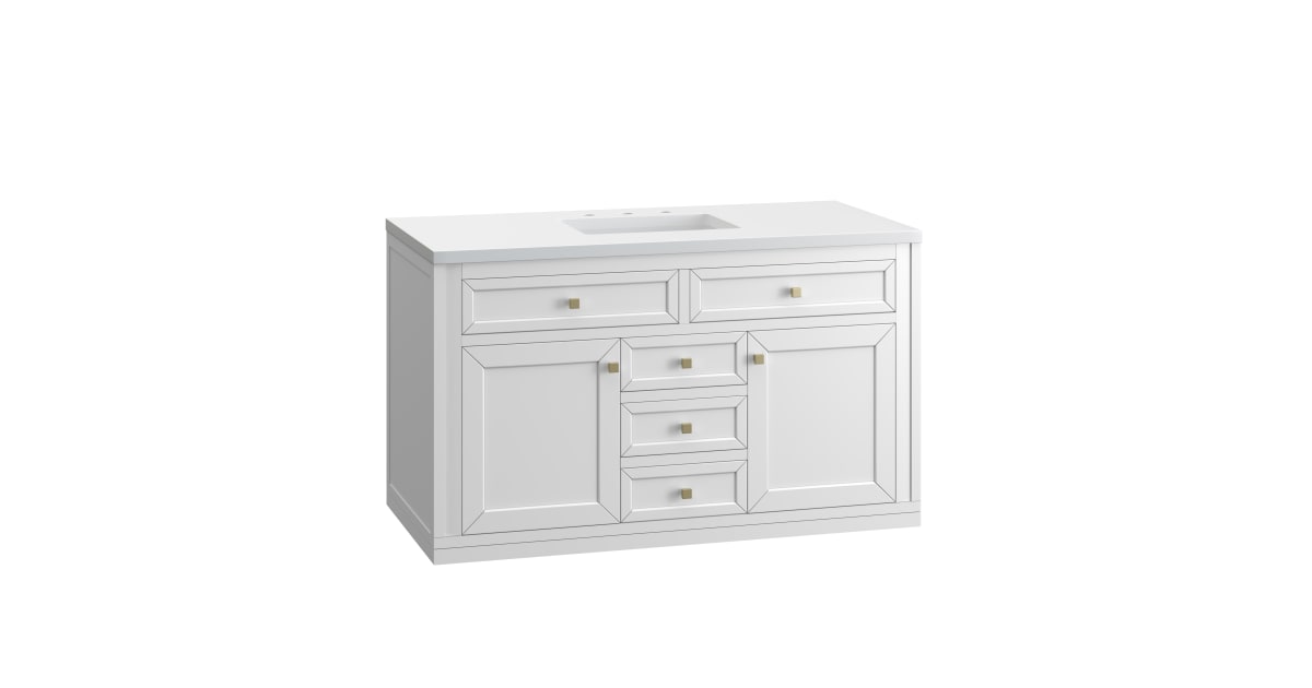James Martin Vanities 305-V48-GW-3WZ Chicago 48" Single Basin Poplar ...
