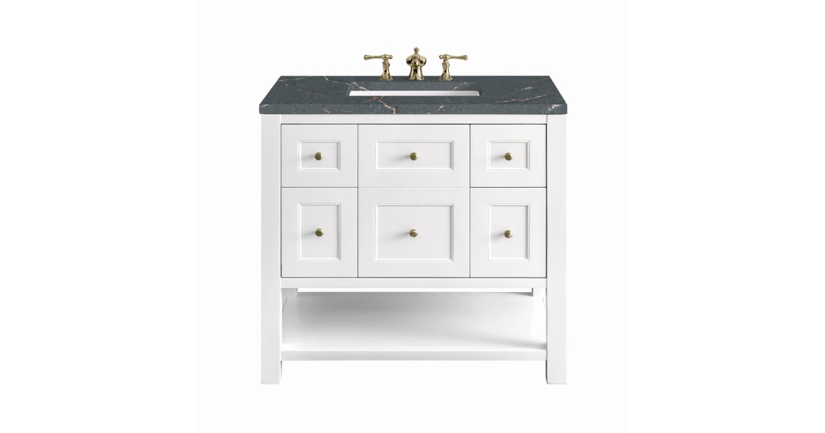 James Martin Vanities 330-V36-BW-3PBL Breckenridge 36" Free Standing ...