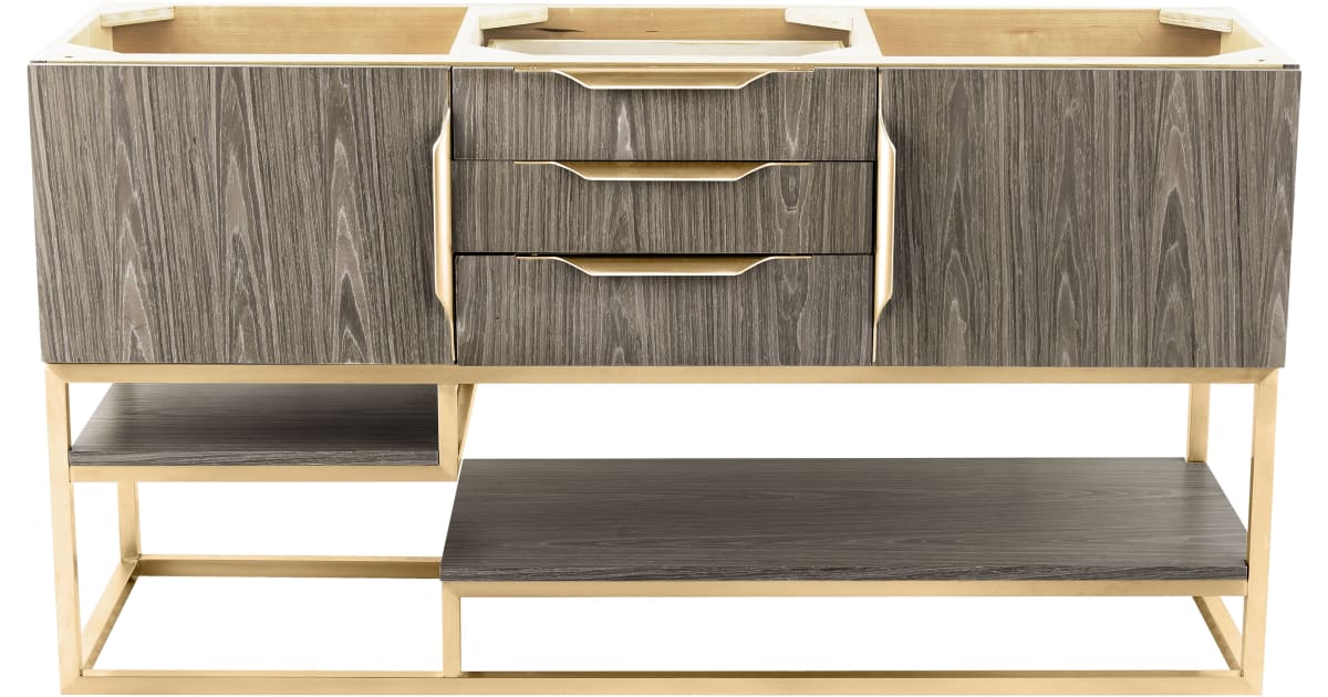 James Martin Vanities 388-V59D-AGR-RG Columbia 59" Double Basin Wood ...