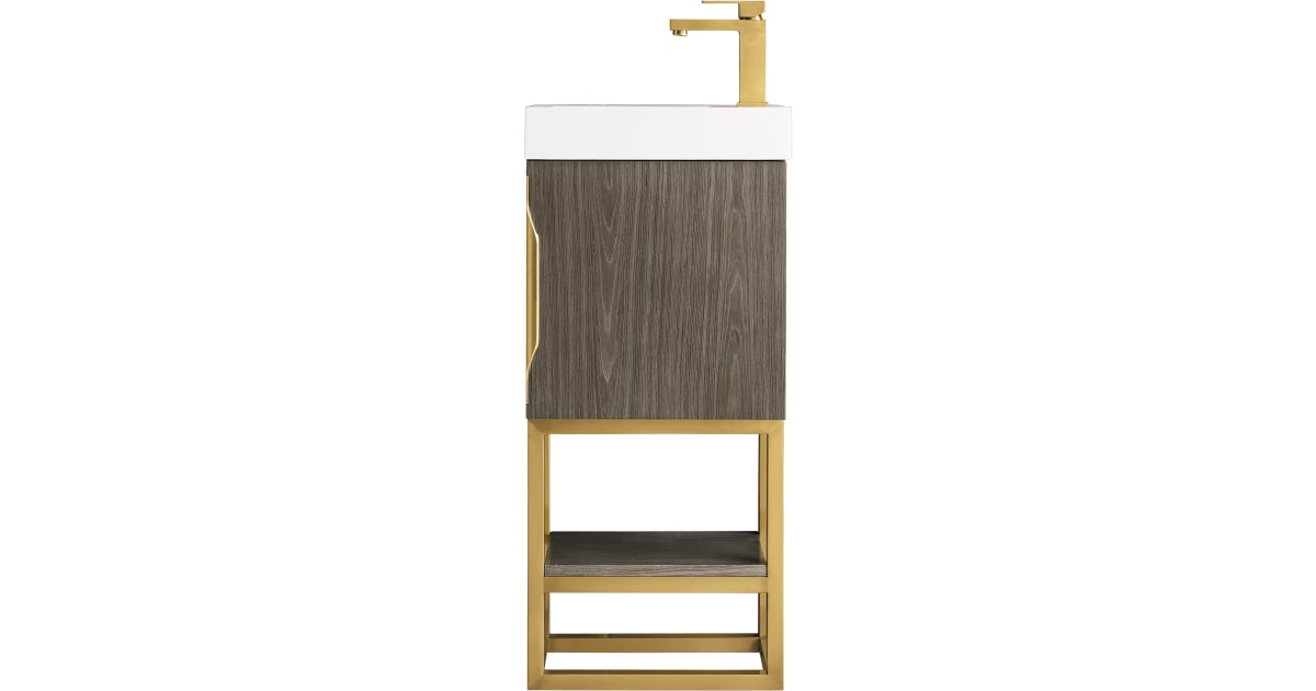 James Martin Vanities 388V16AGRRGDWG Columbia 16" Free Standing Single ...