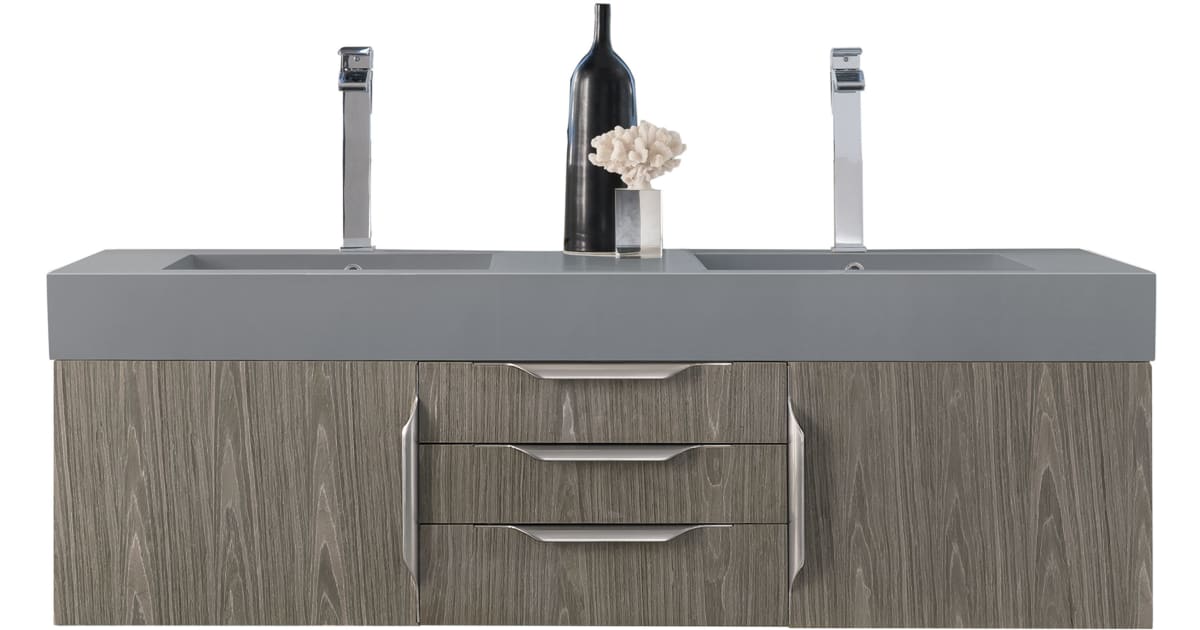 James Martin Vanities 389-V59D-AGR-A-DGG Mercer Island 59" Double Basin ...