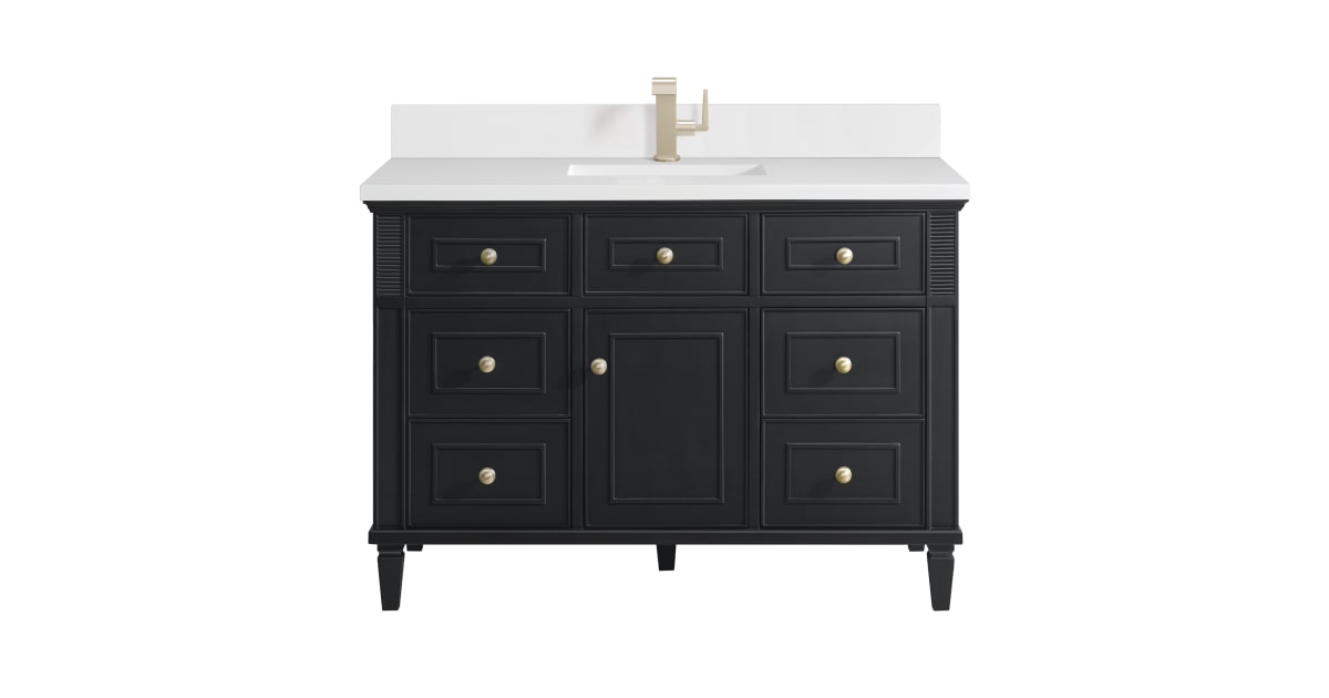 James Martin Vanities 424-V48-BKO-1WZ Lorelai 48" Single Basin Wood ...