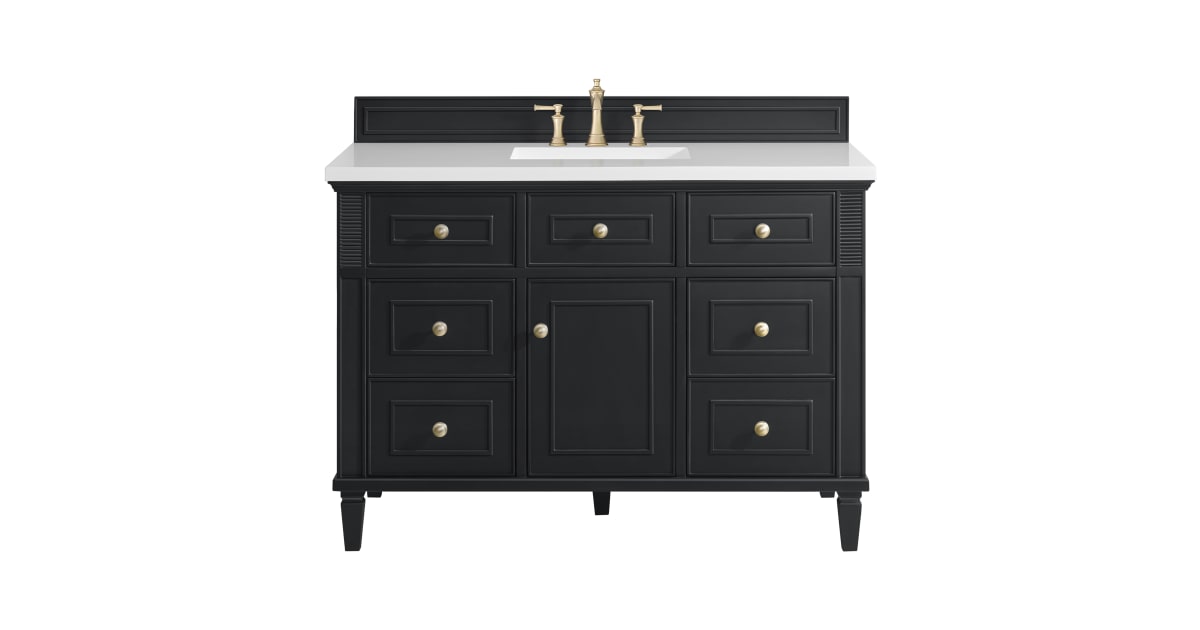 James Martin Vanities 424-V48-BKO-3WZ Lorelai 48" Single Basin Wood ...