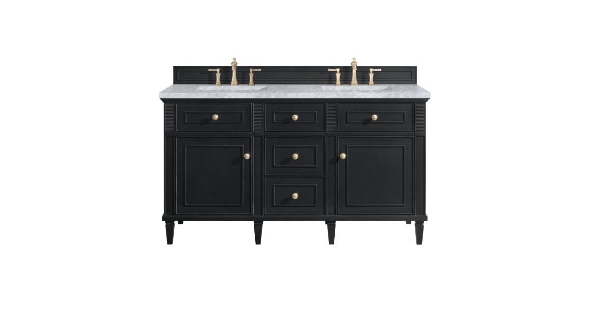 James Martin Vanities 424-V60D-BKO-3CAR Lorelai 60" Double Basin Wood ...