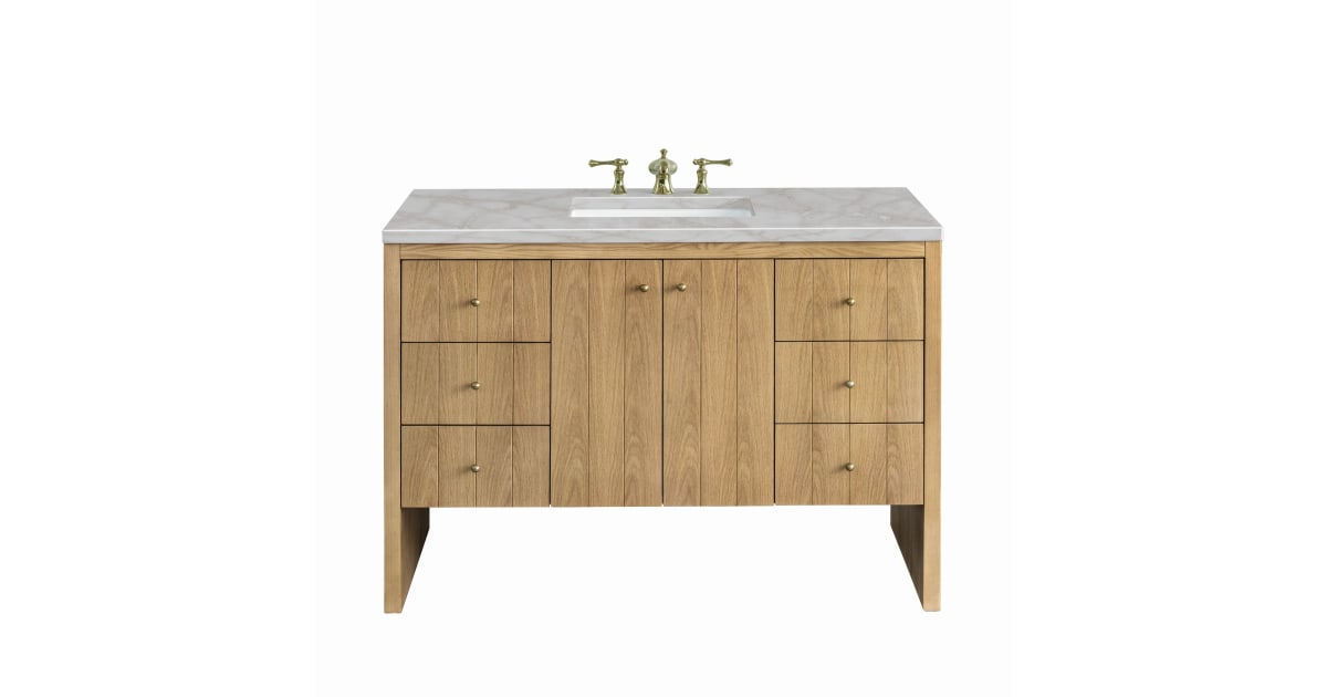 James Martin Vanities 435-V48-LNO-3VSL Hudson 48" Single Basin Wood ...