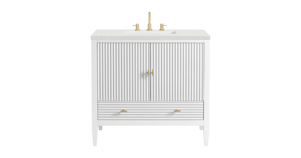 James Martin Vanities 485-V36-BW-3LDL Myrrin 36" Single Basin Wood ...