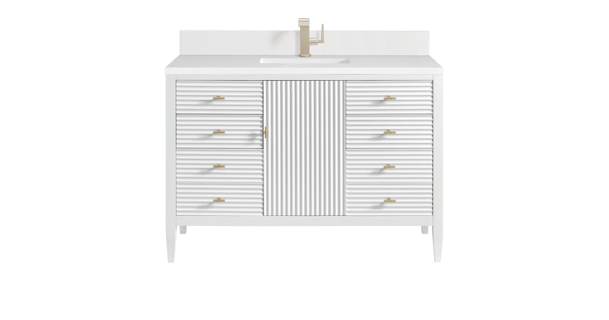 James Martin Vanities 485-V48-BW-1WZ Myrrin 48" Single Basin Wood ...