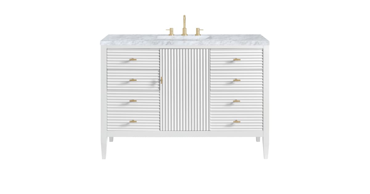 James Martin Vanities 485-V48-BW-3CAR Myrrin 48" Single Basin Wood ...