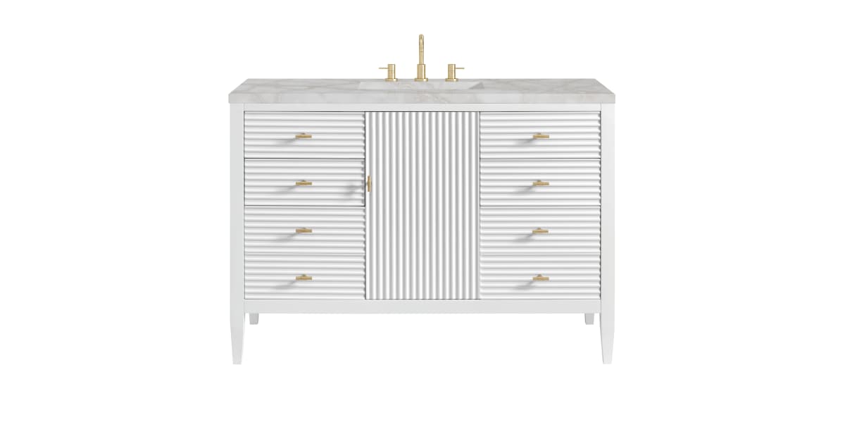 James Martin Vanities 485-V48-BW-3VSL Myrrin 48" Single Basin Wood ...