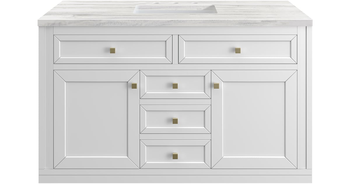 James Martin Vanities 503-V48-GW-3AF Chicago 48" Free Standing Single ...
