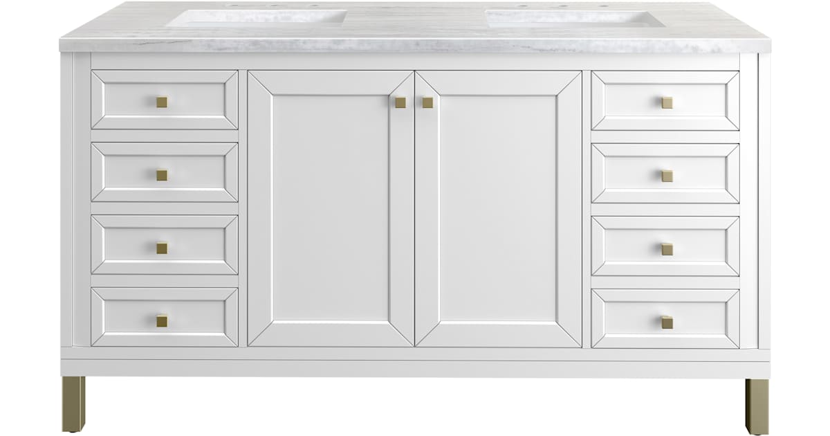 James Martin Vanities 503-V60D-GW-3AF Chicago 60" Free Standing Double ...