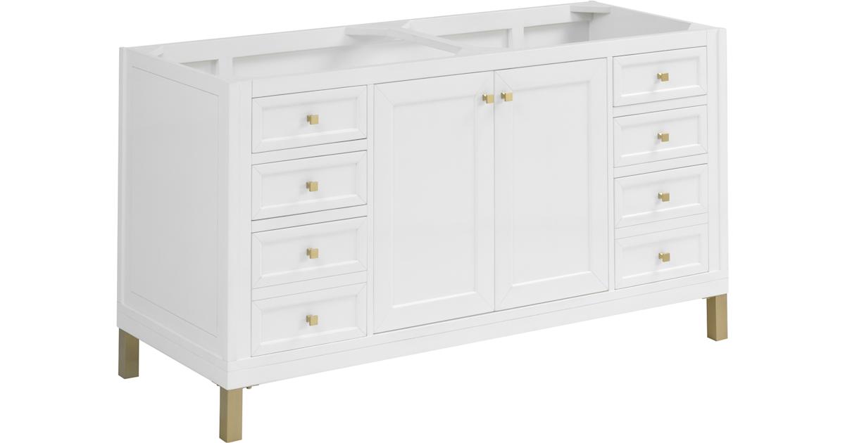 James Martin Vanities 503-V60D-GW Chicago 60" Free Standing Double ...