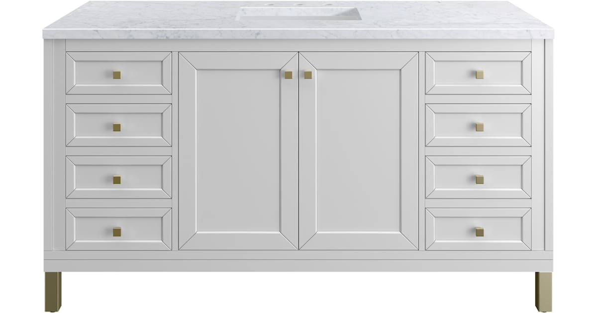 James Martin Vanities 503-V60S-GW-3CAR Chicago 60" Free Standing Single ...
