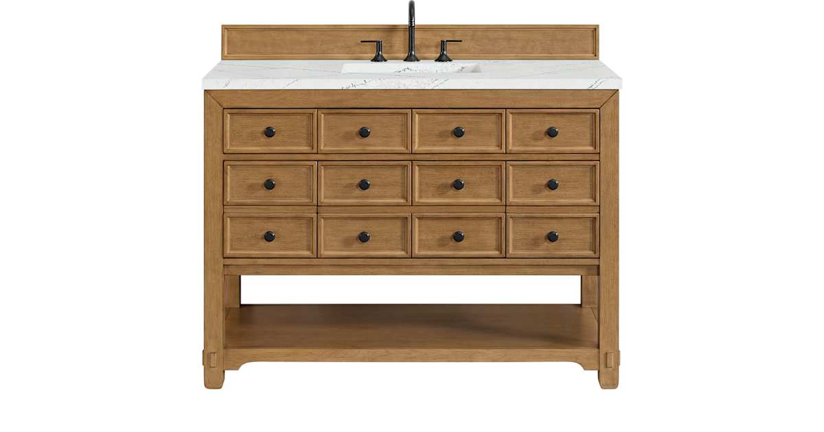 James Martin Vanities 505-V48-AMB-FENC Malibu 48" Free Standing Single ...