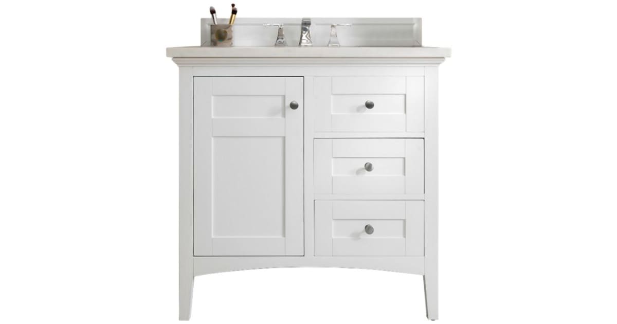 James Martin Vanities 527-V36-BW-3AF Palisades 36" Free Standing Single ...