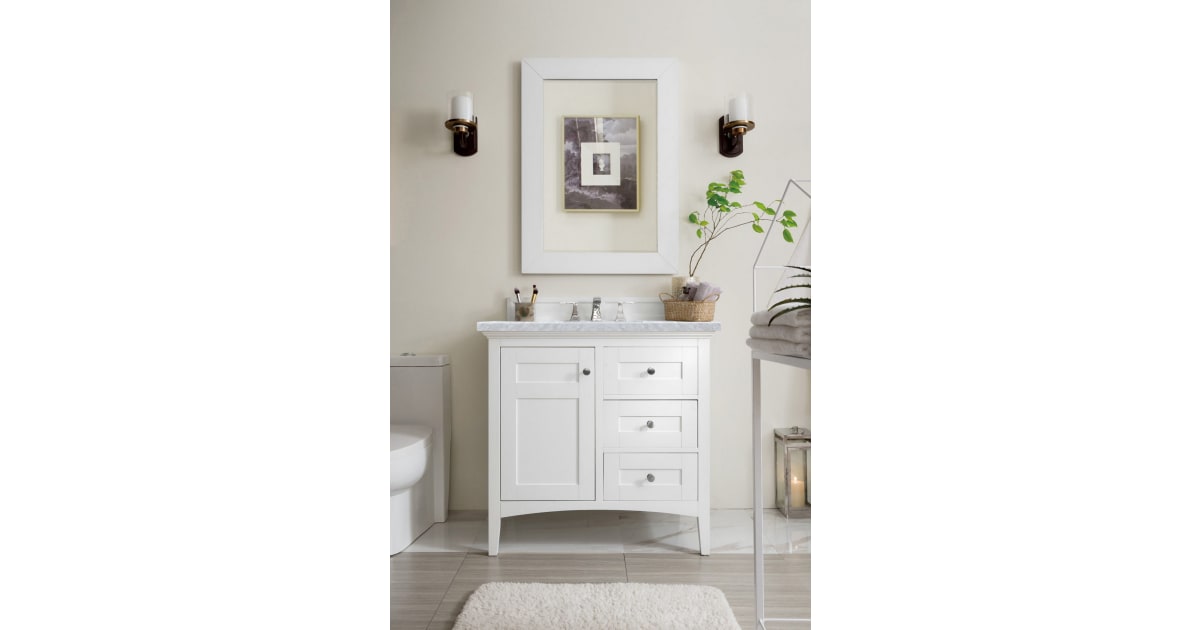 James Martin Vanities 527-V36-BW-3CAR Palisades 36" Free Standing ...