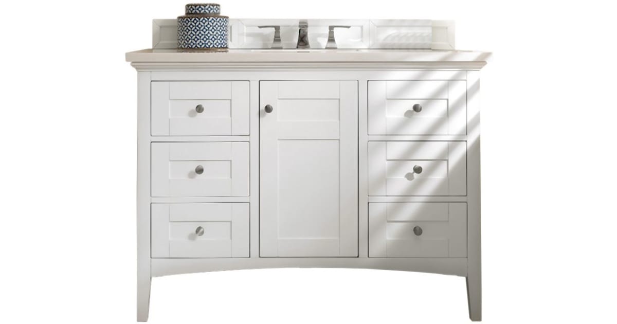 James Martin Vanities 527-V48-BW-3AF Palisades 48" Free Standing Single ...
