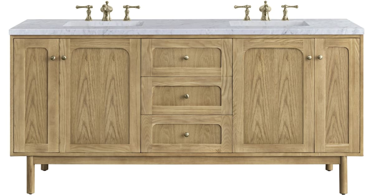 James Martin Vanities 545-V72-LNO-3CAR Laurent 72" Free Standing or ...