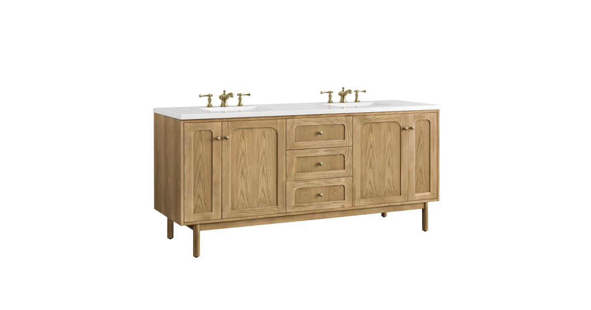 James Martin Vanities 545-V72-LNO-3WZ Laurent 72" Double Basin Wood ...
