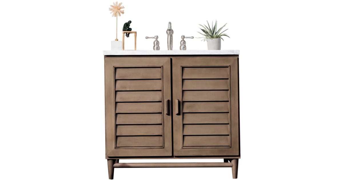 James Martin Vanities 620-V36-WW-3AF Portland 36" Free Standing Single ...