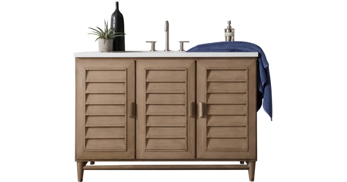 James Martin Vanities 620-V48-WW-3AF Portland 48" Free Standing Single ...