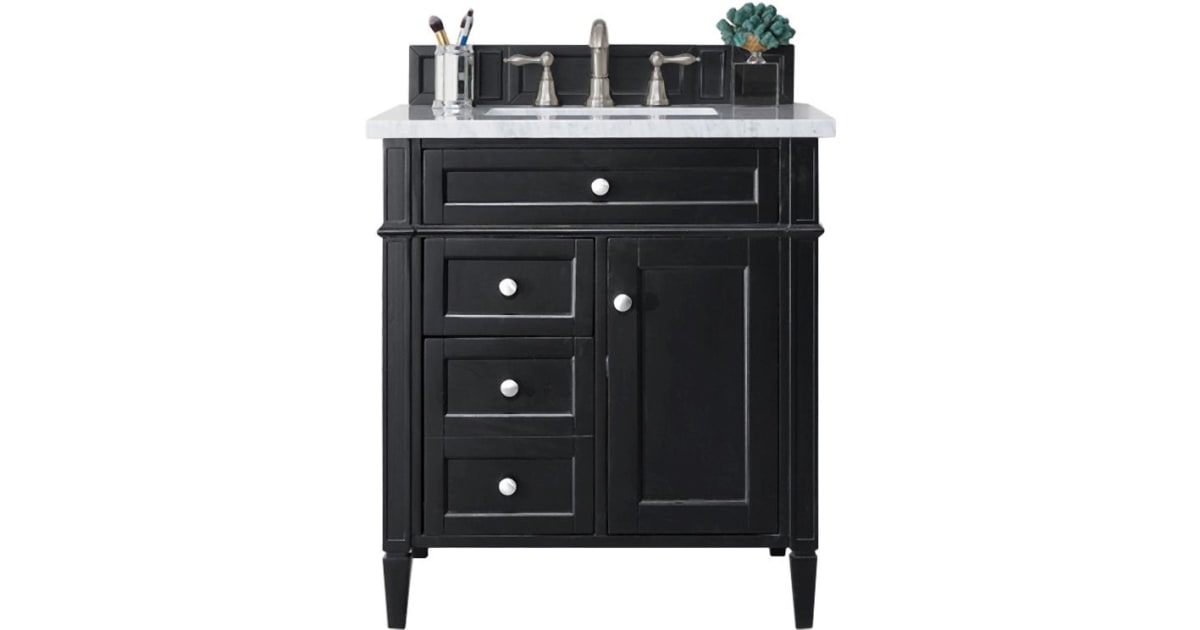 James Martin Vanities 650-V30-BKO-3CAR Brittany 30" Single Basin Poplar ...