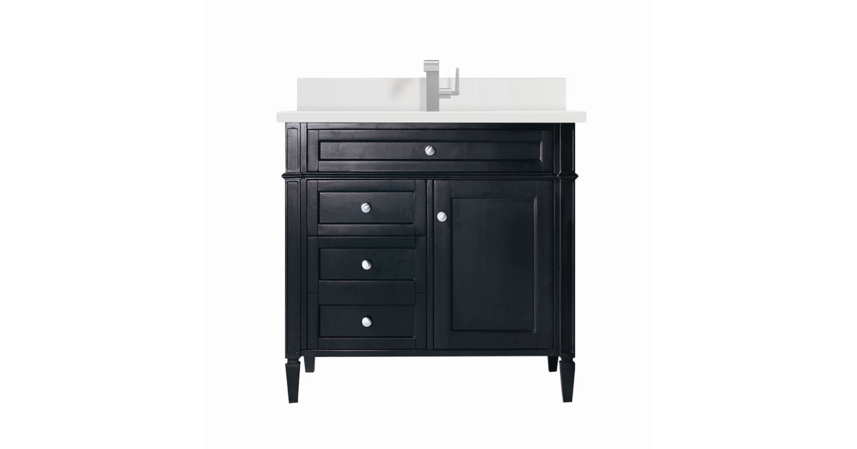 James Martin Vanities 650-V36-BKO-1WZ Brittany 36" Single Basin Poplar ...