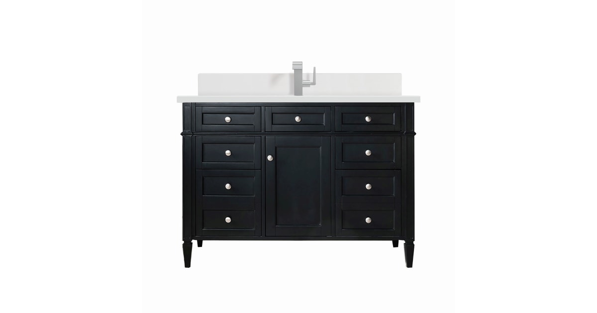 James Martin Vanities 650-V48-BKO-1WZ Brittany 48" Single Basin Poplar ...
