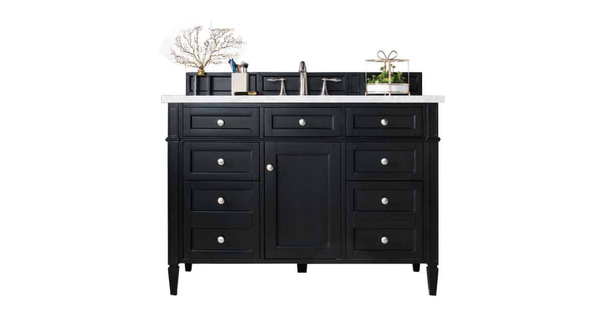 James Martin Vanities 650-V48-BKO-3WZ Brittany 48" Single Basin Poplar ...
