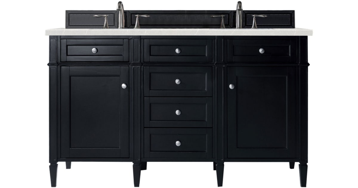 James Martin Vanities 650-V60D-BKO-3ESR Brittany 60" Double Basin ...