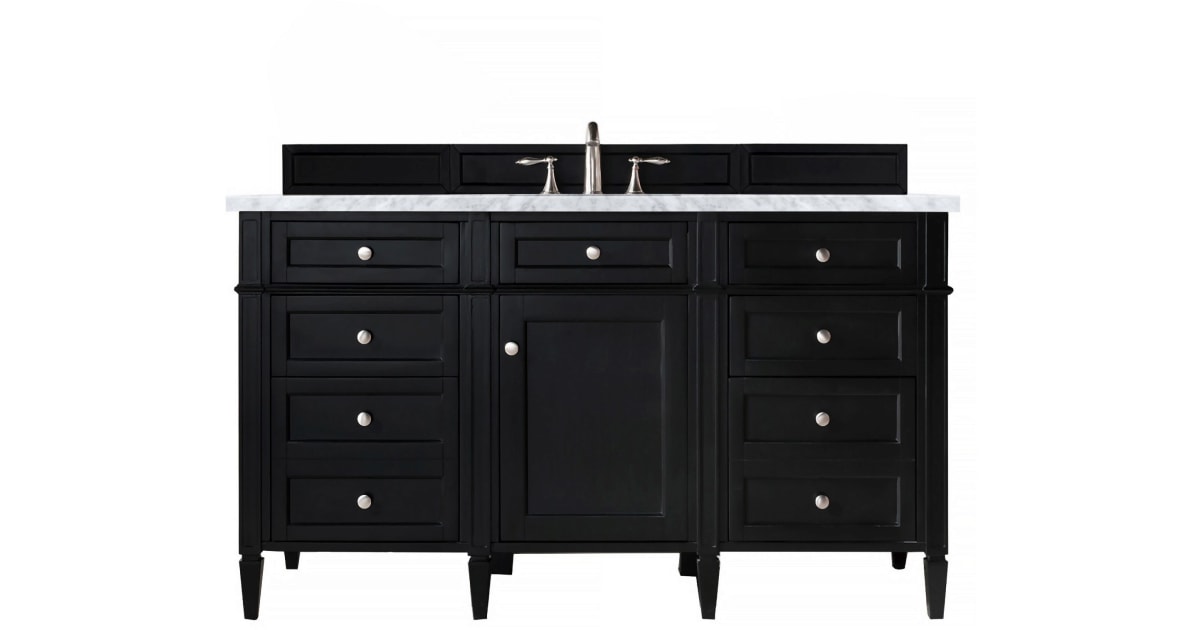 James Martin Vanities 650-V60S-BKO-3CAR Brittany 60" Single Basin ...
