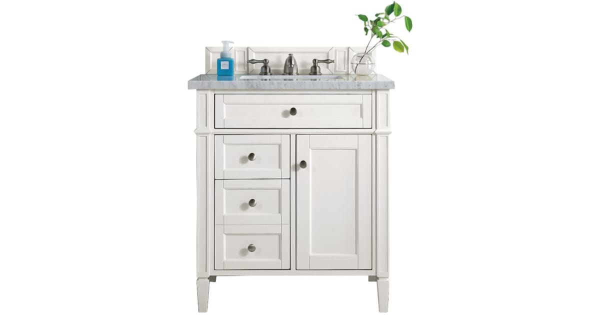 James Martin Vanities 655-V30-BW-3CAR Brittany 30" Single Basin Poplar ...
