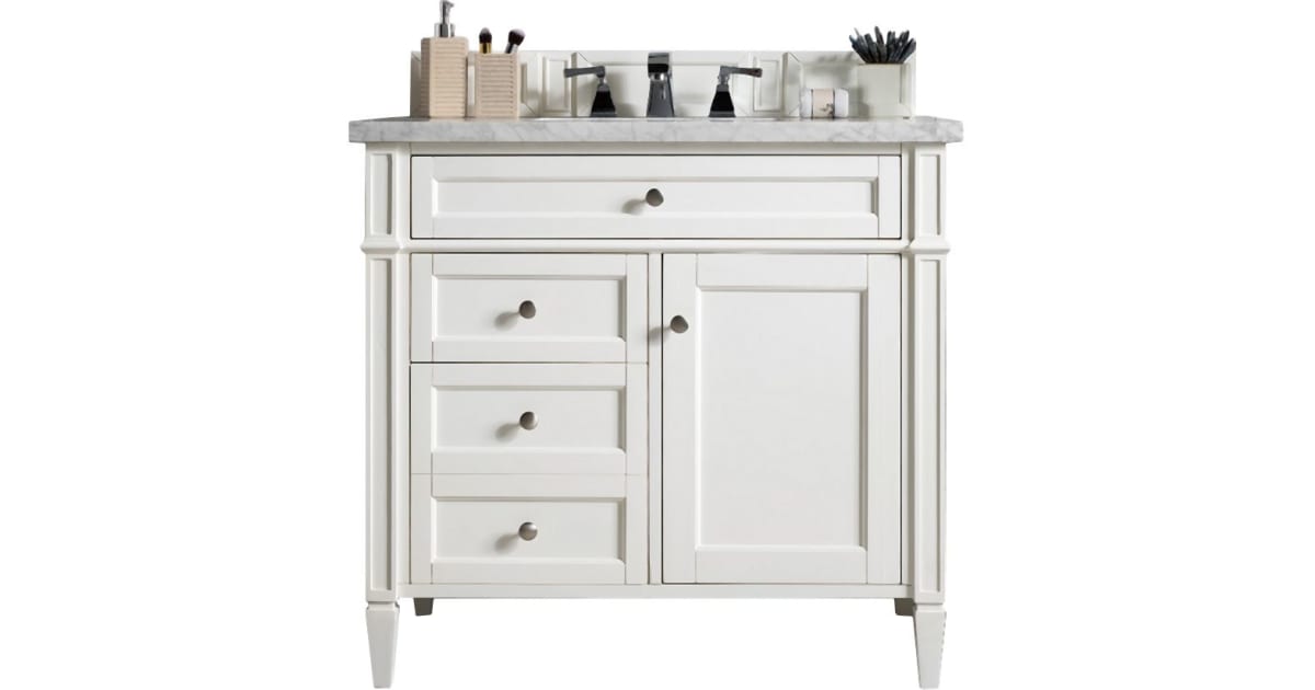 James Martin Vanities 655-V36-BW-3CAR Brittany 36" Single Basin Poplar ...