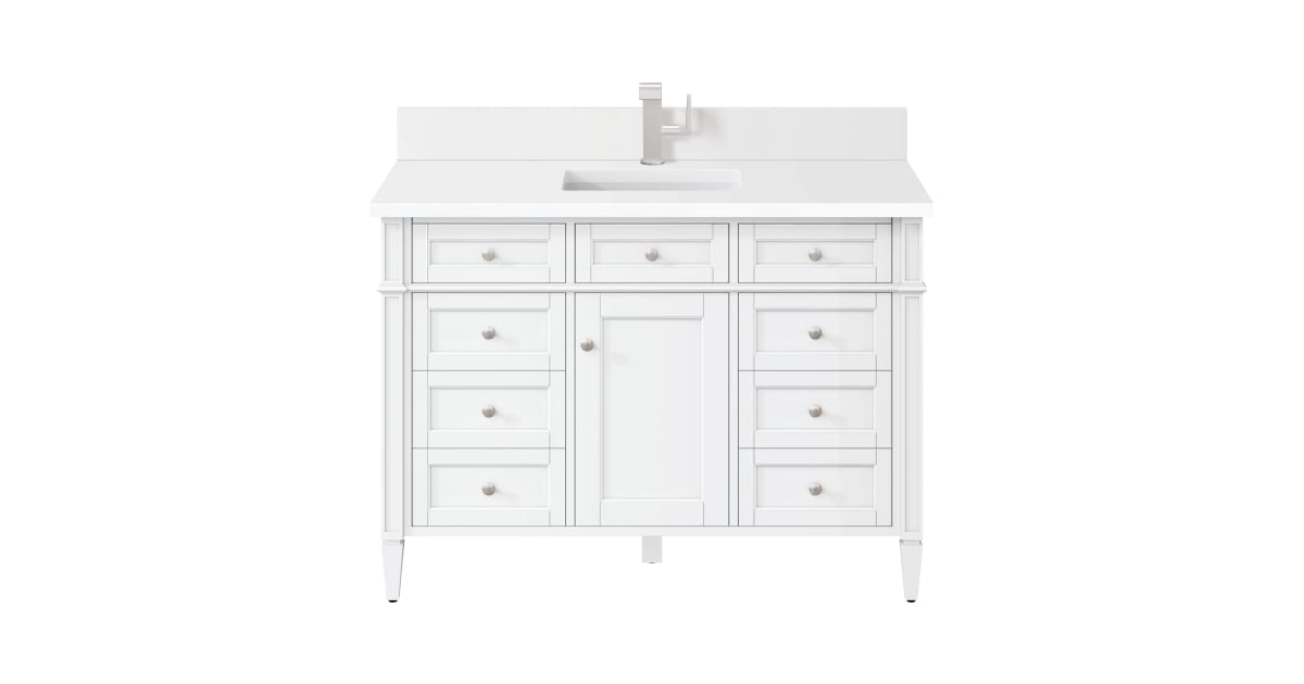James Martin Vanities 655-V48-BW-1WZ Brittany 48" Free Standing Single ...