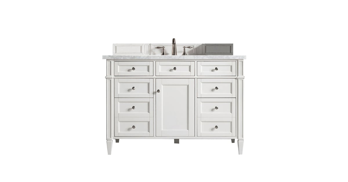 James Martin Vanities 655-V48-BW-3CAR Brittany 48" Single Basin Poplar ...