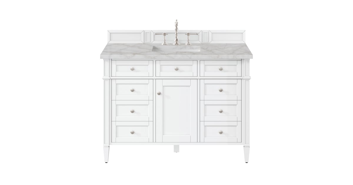 James Martin Vanities 655-V48-BW-3VSL Brittany 48" Free Standing Single ...