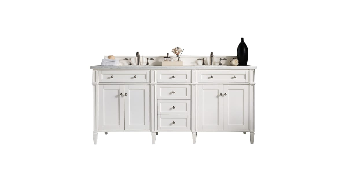 James Martin Vanities 655-V72-BW-3CAR Brittany 72" Double Basin Poplar ...