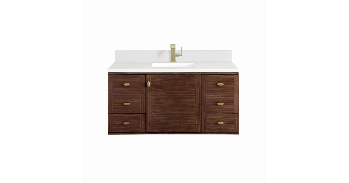 James Martin Vanities 670-V48-WLT-1WZ Amberly 48" Single Basin Wood ...