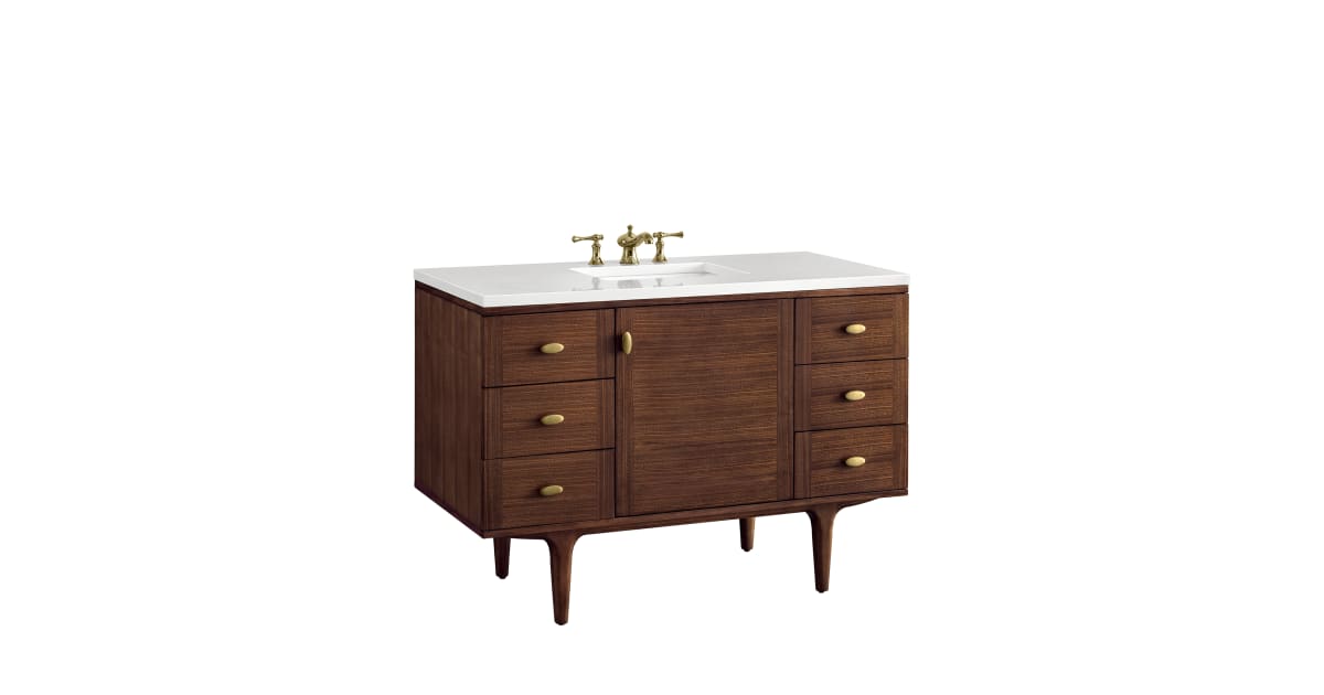 James Martin Vanities 670-V48-WLT-3WZ Amberly 48" Single Basin Vanity ...