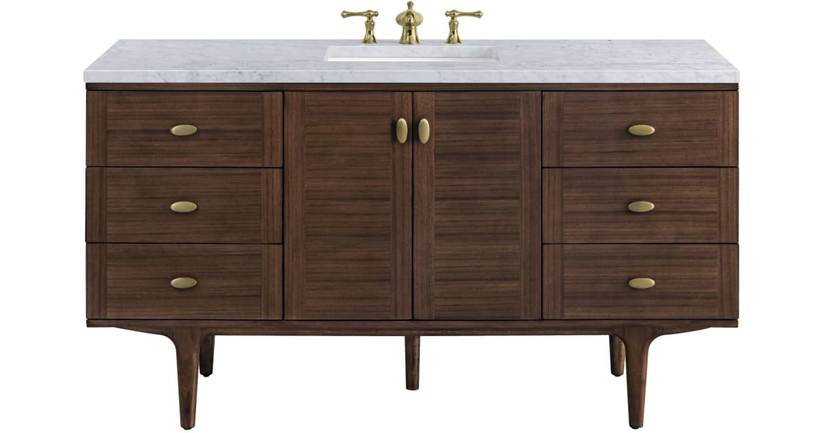 James Martin Vanities 670-V60S-WLT-3CAR Amberly 60" Free Standing or ...