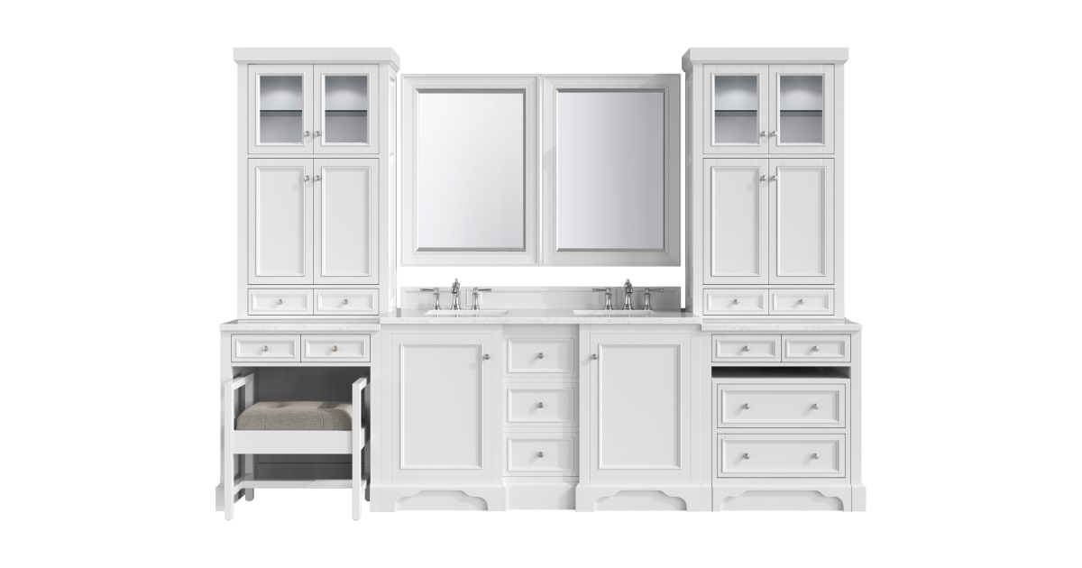 James Martin Vanities 825BW-V60DGP-CB-EJP De Soto 120" Double Basin ...