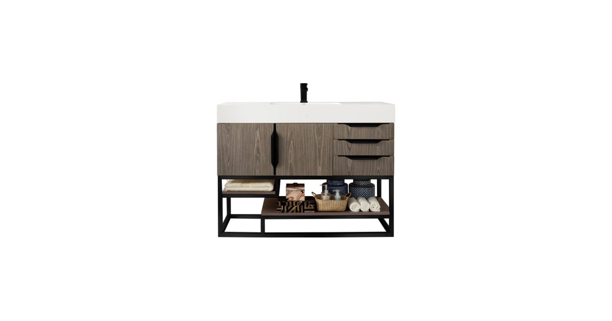 James Martin Vanities 983-V48-AGR-MB-GW Columbia 48" Free Standing ...