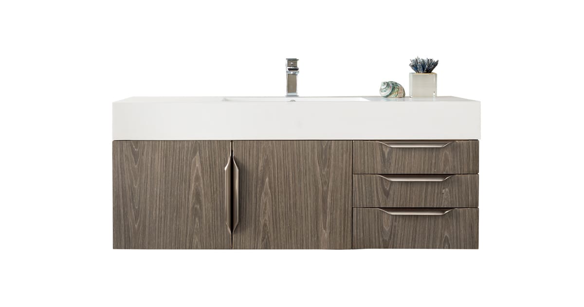 James Martin Vanities 983-V48-W-AG-N-GW Columbia 48" Wall Mounted ...