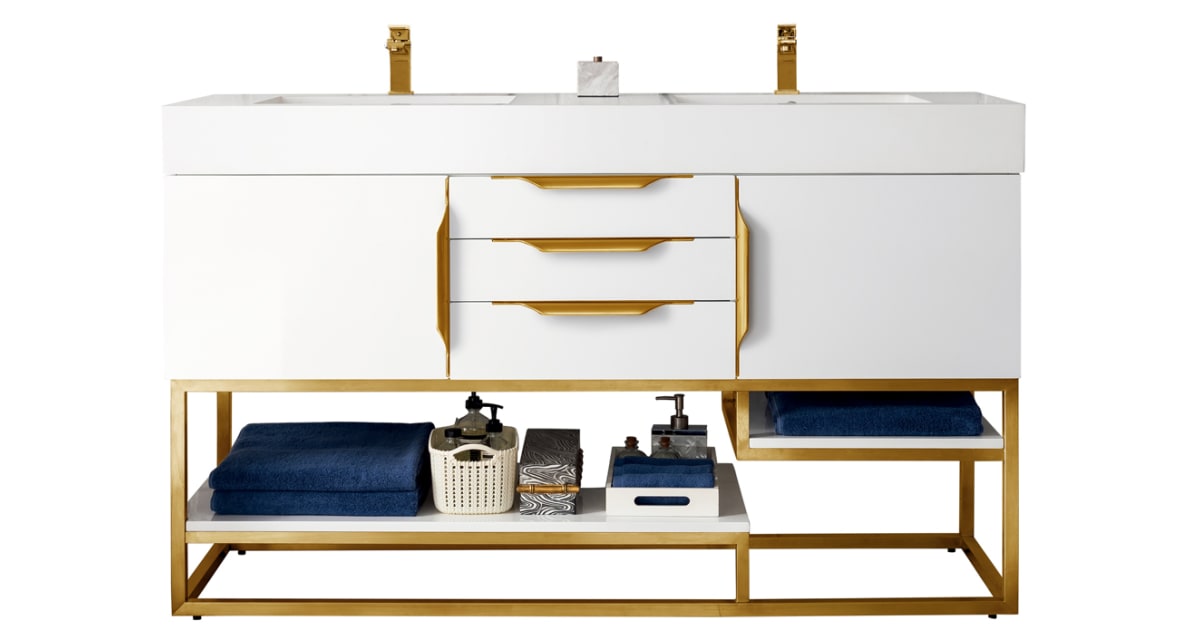 James Martin Vanities 983-V59D-GW-RG-GW Columbia 59" Free Standing ...