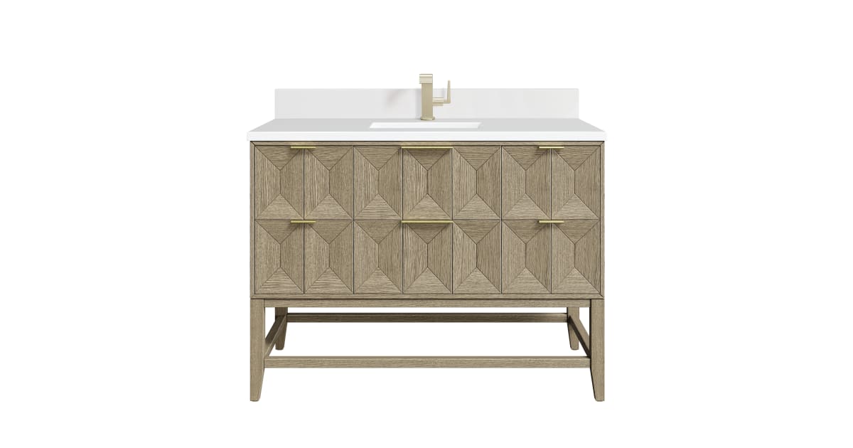 James Martin Vanities D100-V48-PBO-1WZ Emmeline 48" Single Basin Ash ...