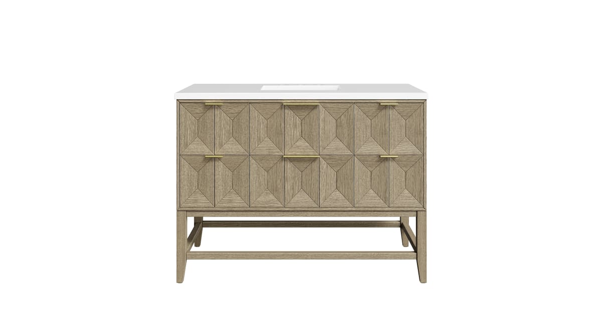 James Martin Vanities D100-V48-PBO-3WZ Emmeline 48" Single Basin Ash ...