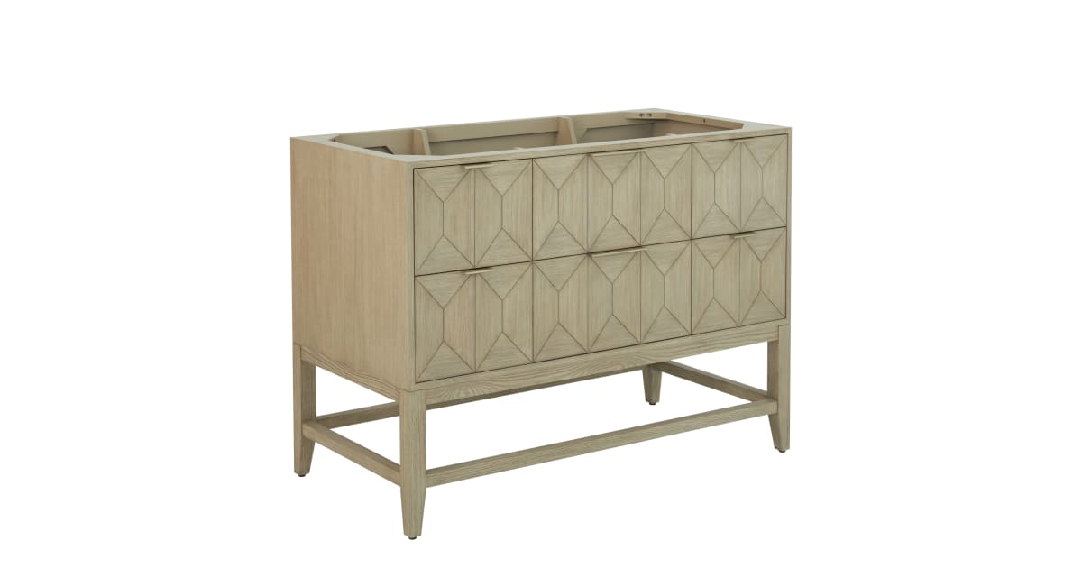 James Martin Vanities D100-V48-PBO Emmeline 48" Single Basin Ash Wood ...