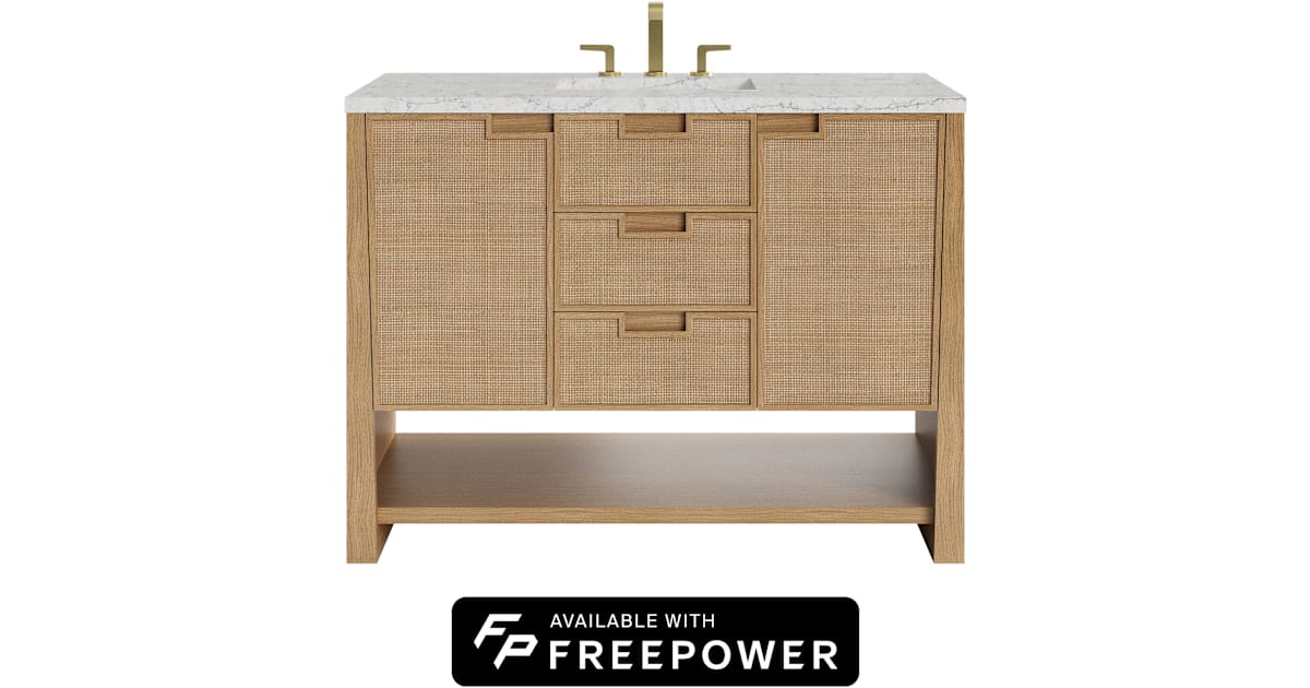 James Martin Vanities D225-V48-SSO-FEJP Solene 48" Free Standing Single ...