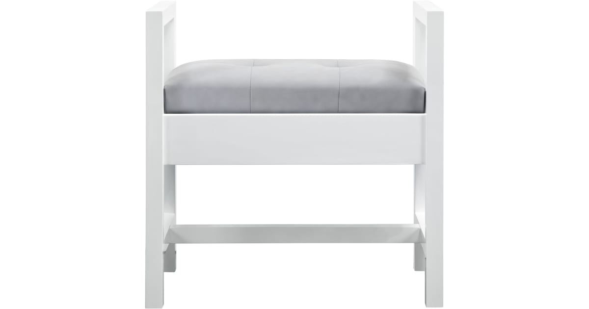 James Martin Vanities E444-BNCH-GW Addison 24.5" Upholstered Vanity ...